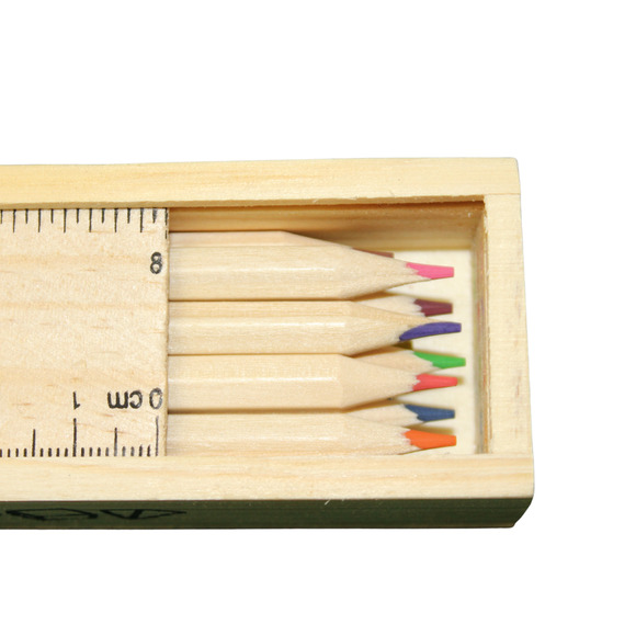 Unbranded | Art | Gaming Dice Print Wooden Pencil Box With Ruler 2 ...